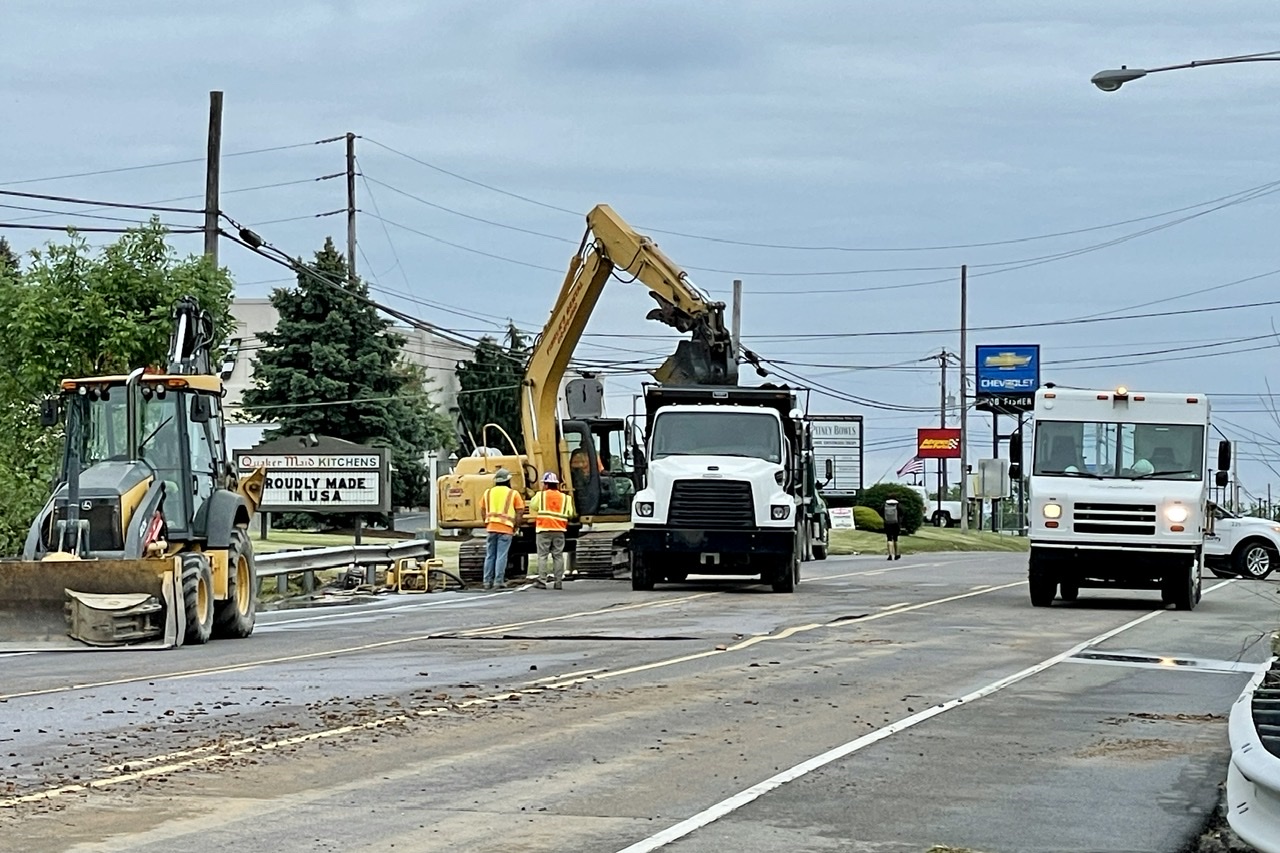 Water Main Break in Muhlenberg Twp Causes the Closure of Route 61
