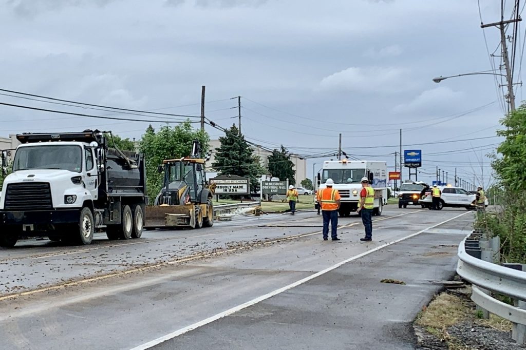 Water Main Break in Muhlenberg Twp Causes the Closure of Route 61