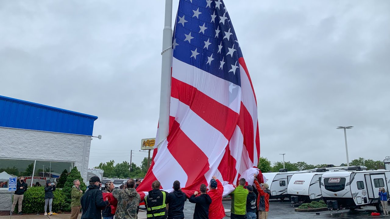 Gander RV in Hamburg Unveils Massive American Flag