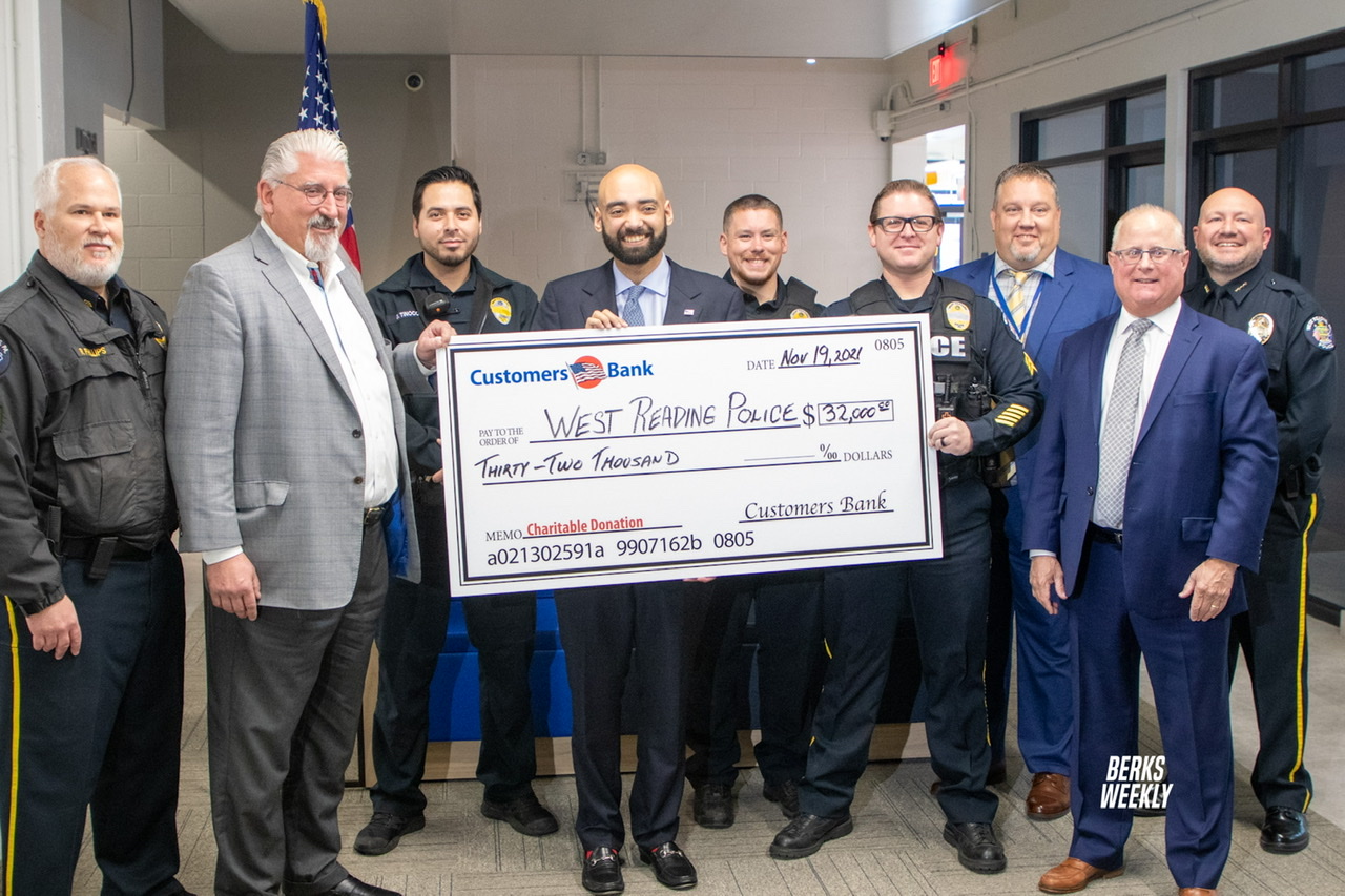 West Reading Police receive $32K for body cameras by Customers Bank
