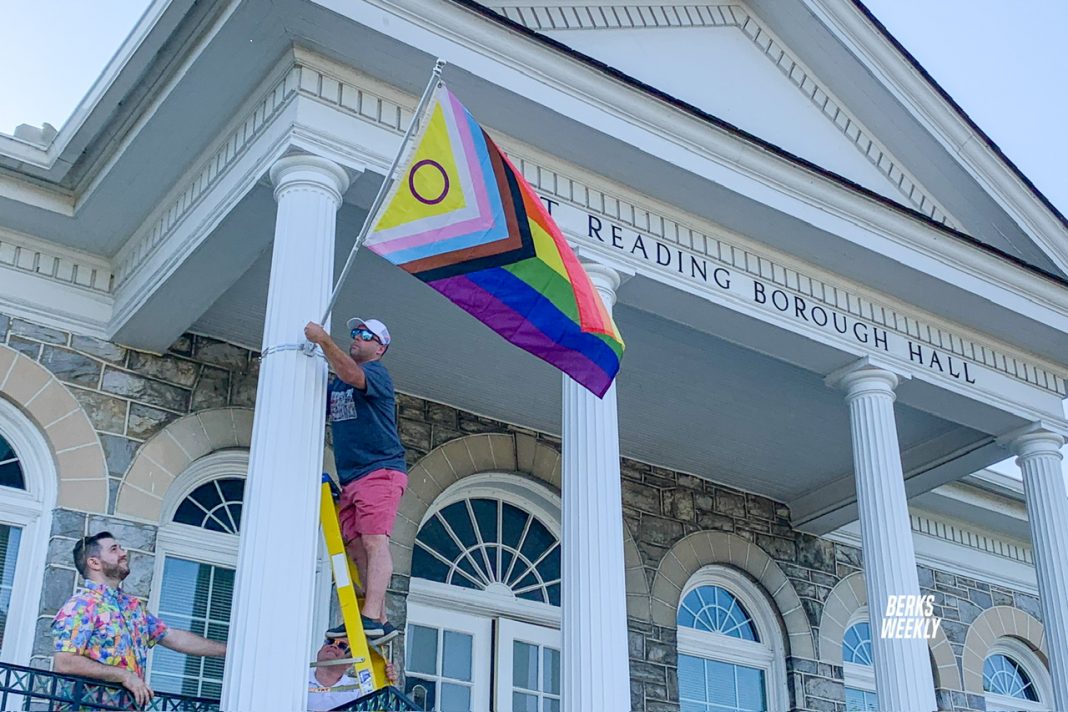 Pride month kicks off in West Reading with flag raising ceremony