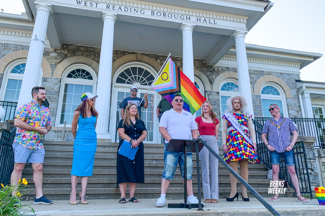 Pride month kicks off in West Reading with flag raising ceremony